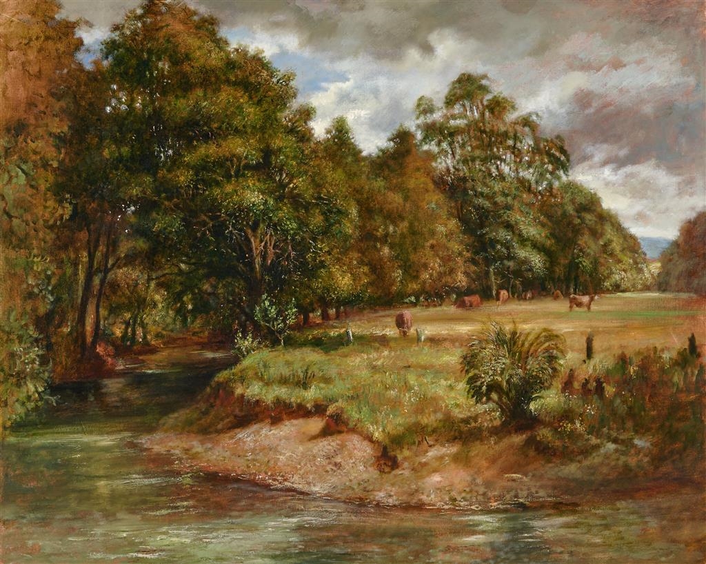Alan Sutherland | Pastoral Scene with Creek | MutualArt