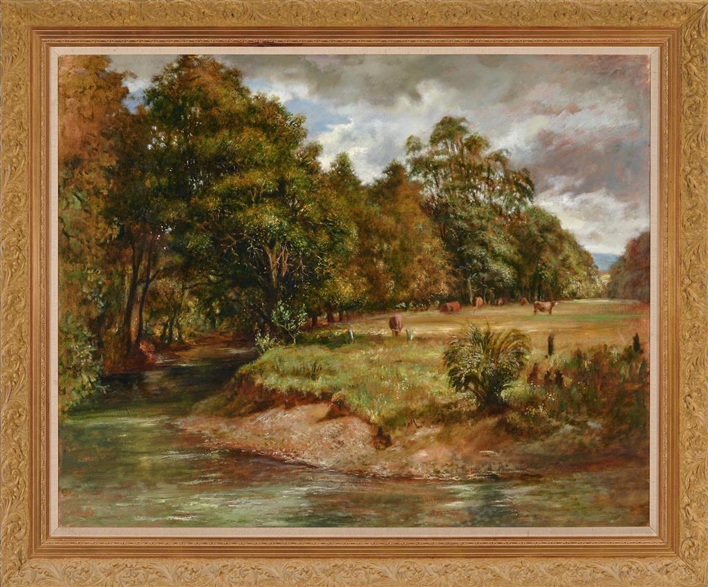 Alan Sutherland | Pastoral Scene with Creek | MutualArt
