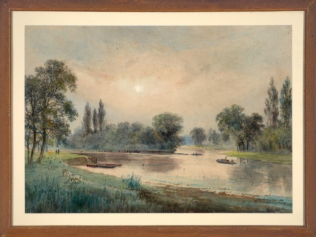 Arthur Reginald Willett | Pond with Boats | MutualArt