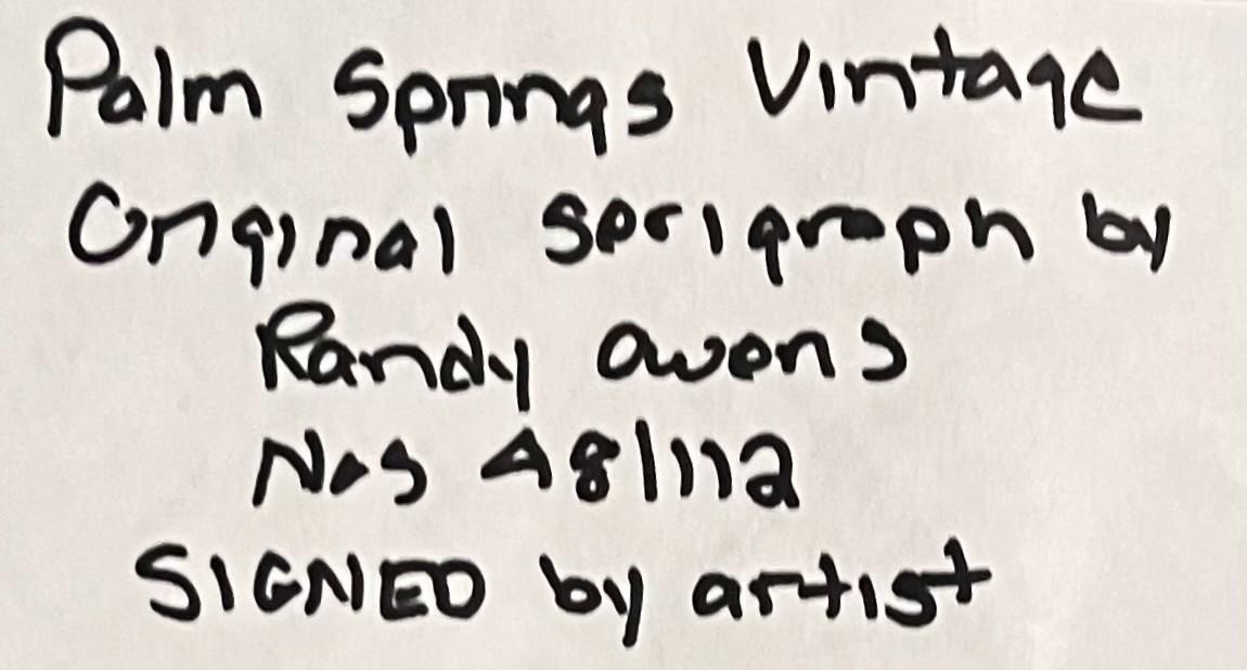 Randy Owens | Randy Owens limited edition print of Palm Springs Vintage ...