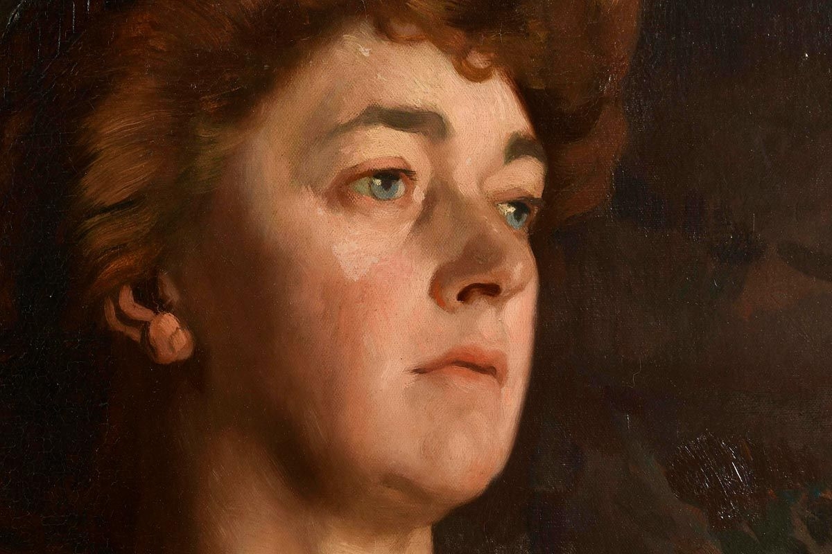 William Orpen | Portrait of Mary - Lady Gerard in a Green Dress (1904 ...