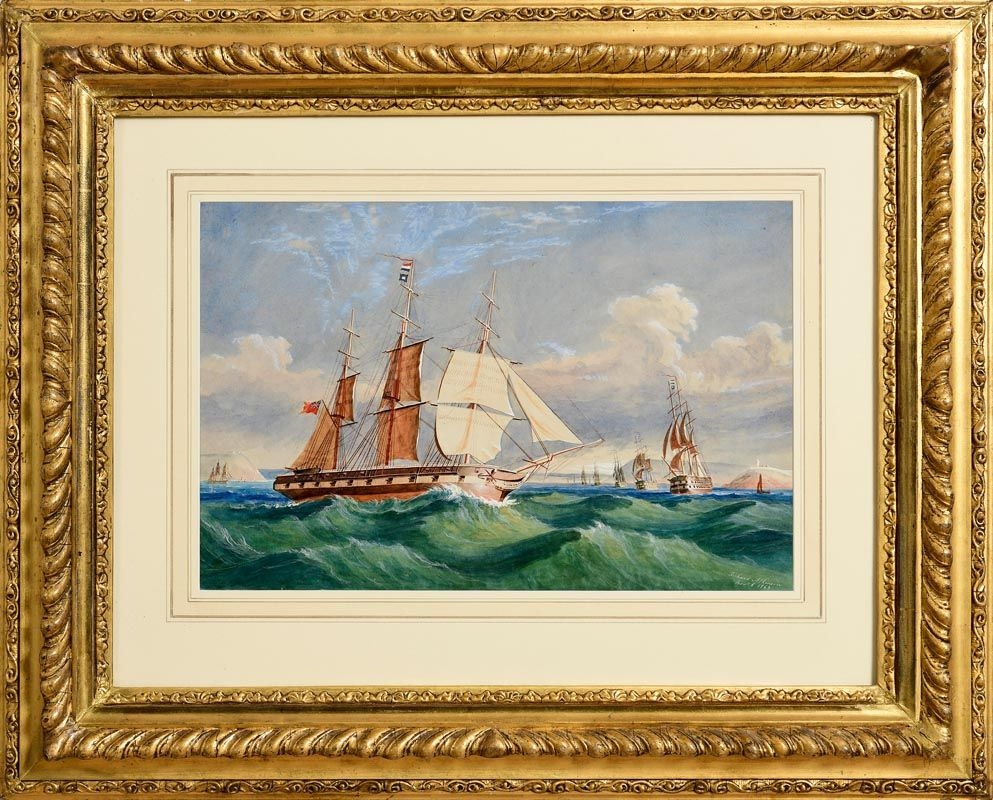 Peter Richard Atkinson | Naval Frigate at the Entrance to Cork Harbour (1863) (1863) | MutualArt