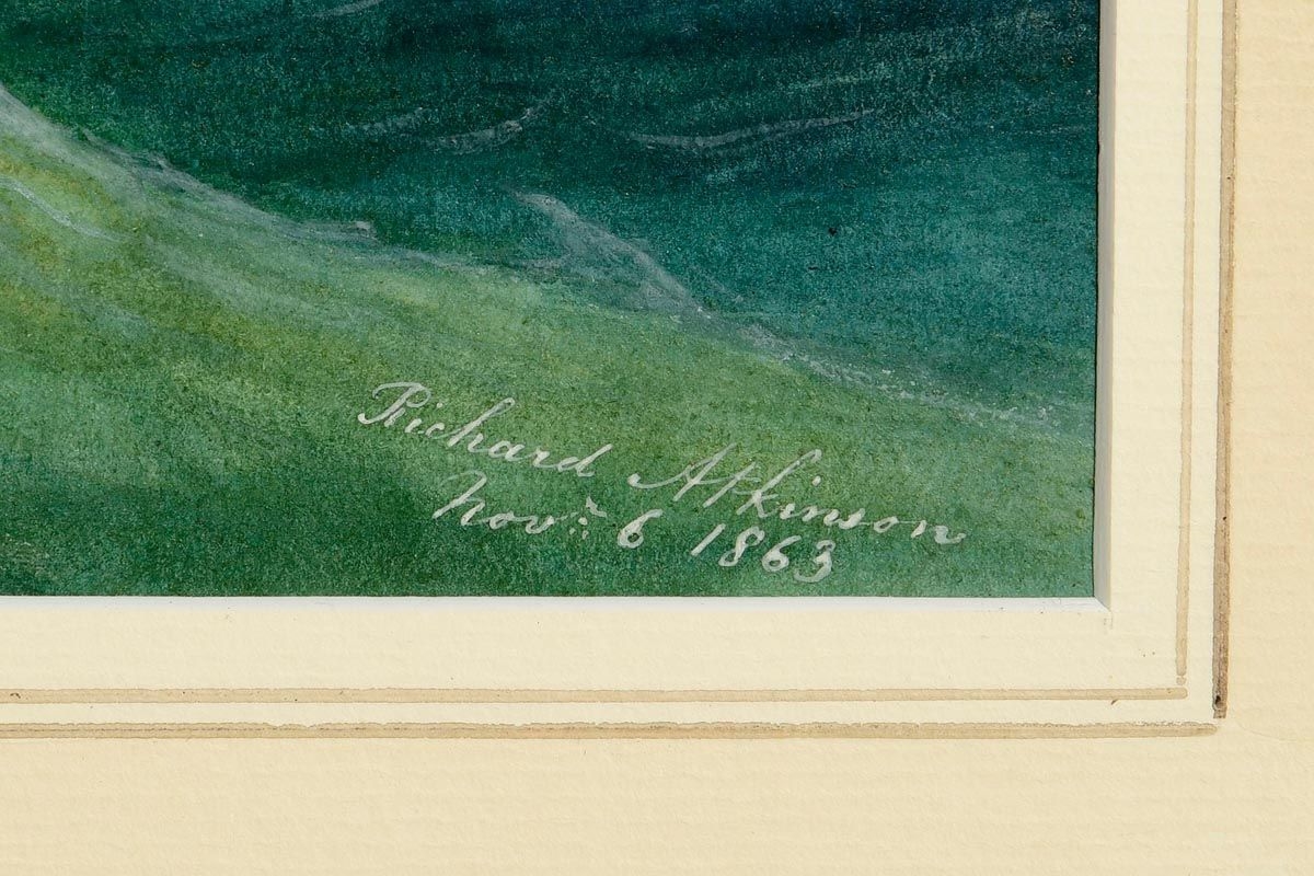 Peter Richard Atkinson | Naval Frigate at the Entrance to Cork Harbour (1863) (1863) | MutualArt