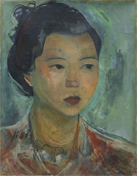 Chinese School, 20th Century | Portrait de jeune Chinoise au chignon ...