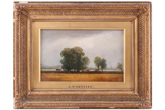 Joseph Paul Pettitt | Cattle grazing beneath a tree | MutualArt
