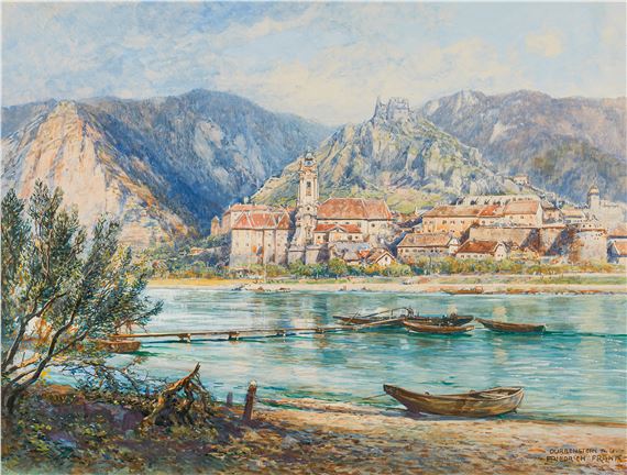 Friedrich Frank | View of Dürnstein by the Danube | MutualArt