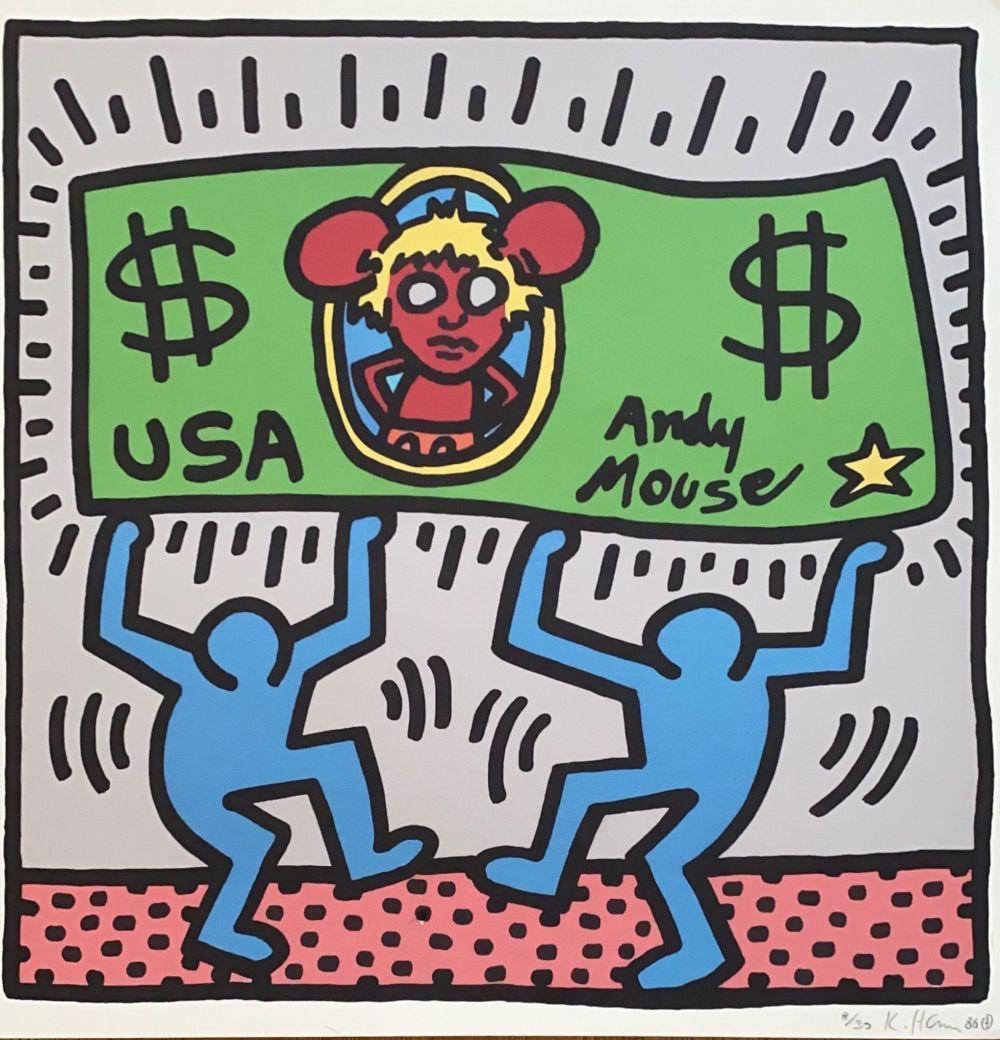 Keith Haring | Andy Mouse (1986) | MutualArt