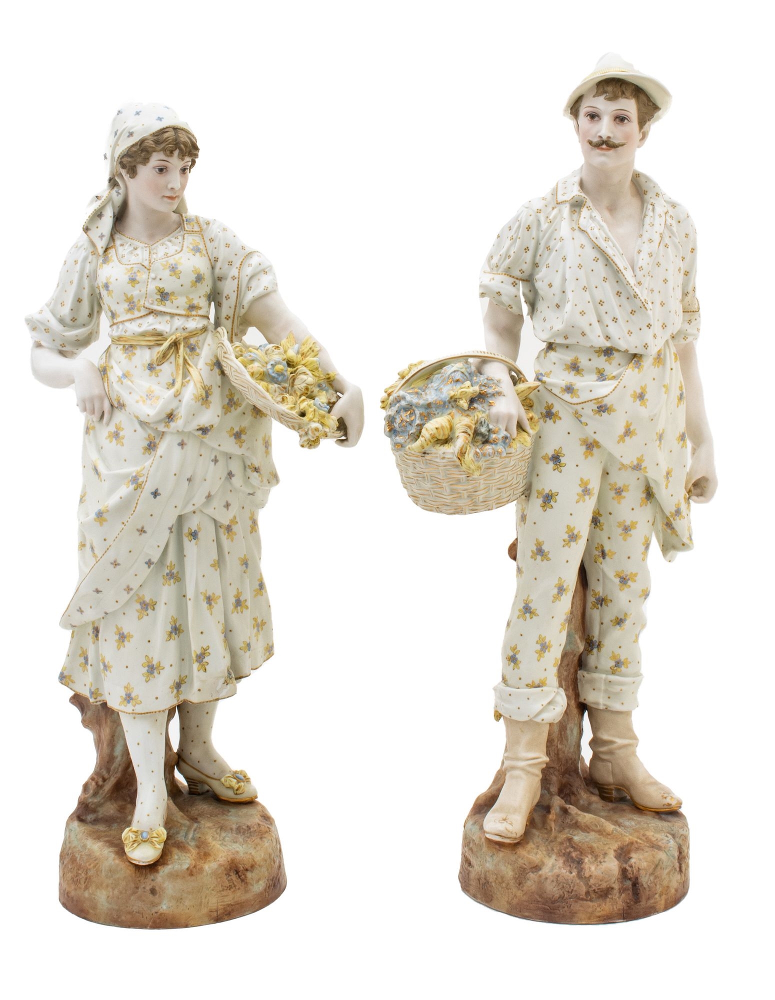 French School, 19th Century | French Bisque Porcelain Provincial ...