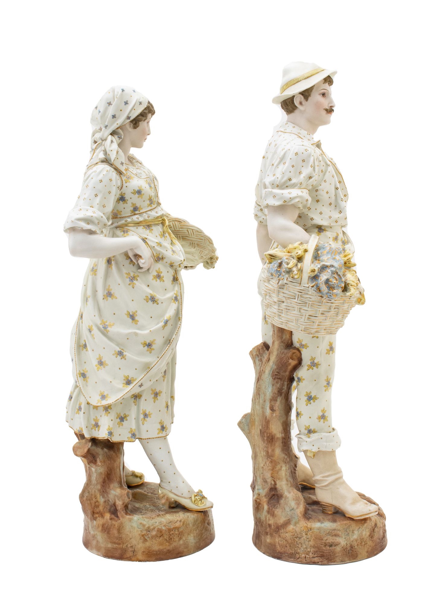French School, 19th Century | French Bisque Porcelain Provincial ...