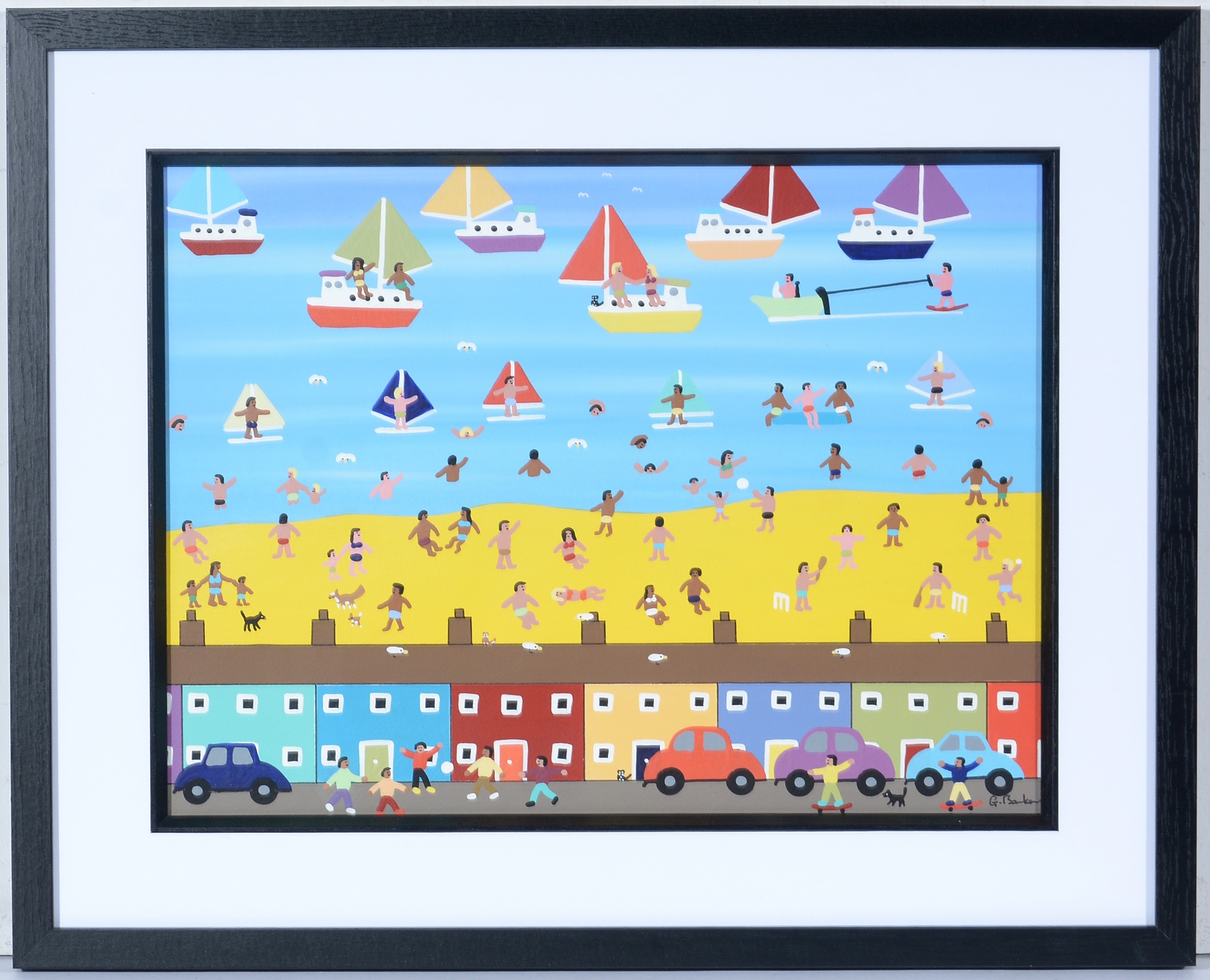 Gordon Barker | A Day at the Beach | MutualArt