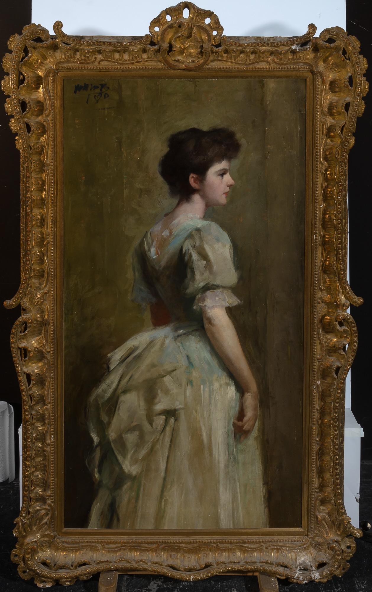 William H. W. Bicknell | Portrait of a Young Woman in White (1890 ...