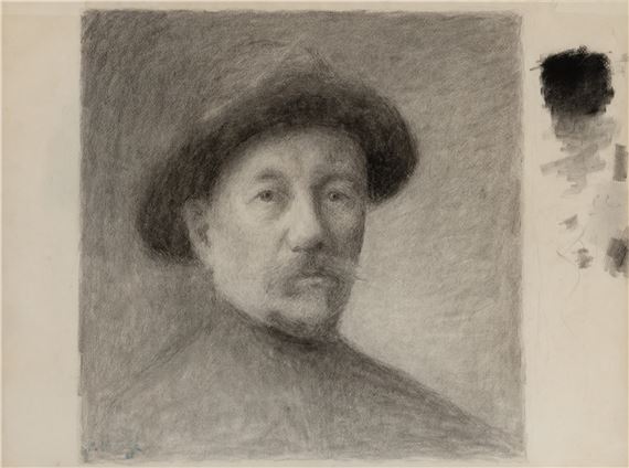 Achille Laugé | Portrait of the Artist Wearing a Hat | MutualArt