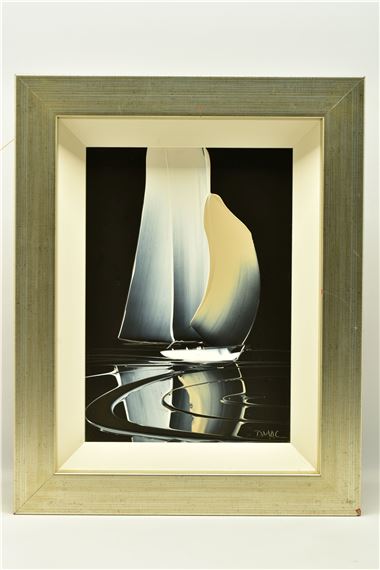 Duncan MacGregor | A STYLISED YACHT UNDER SAIL | MutualArt