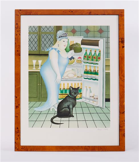 Beryl Cook | Percy At The Fridge | MutualArt