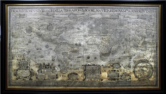 Stefano Scolari | VERY RARE Wall Map of the world (1662) | MutualArt