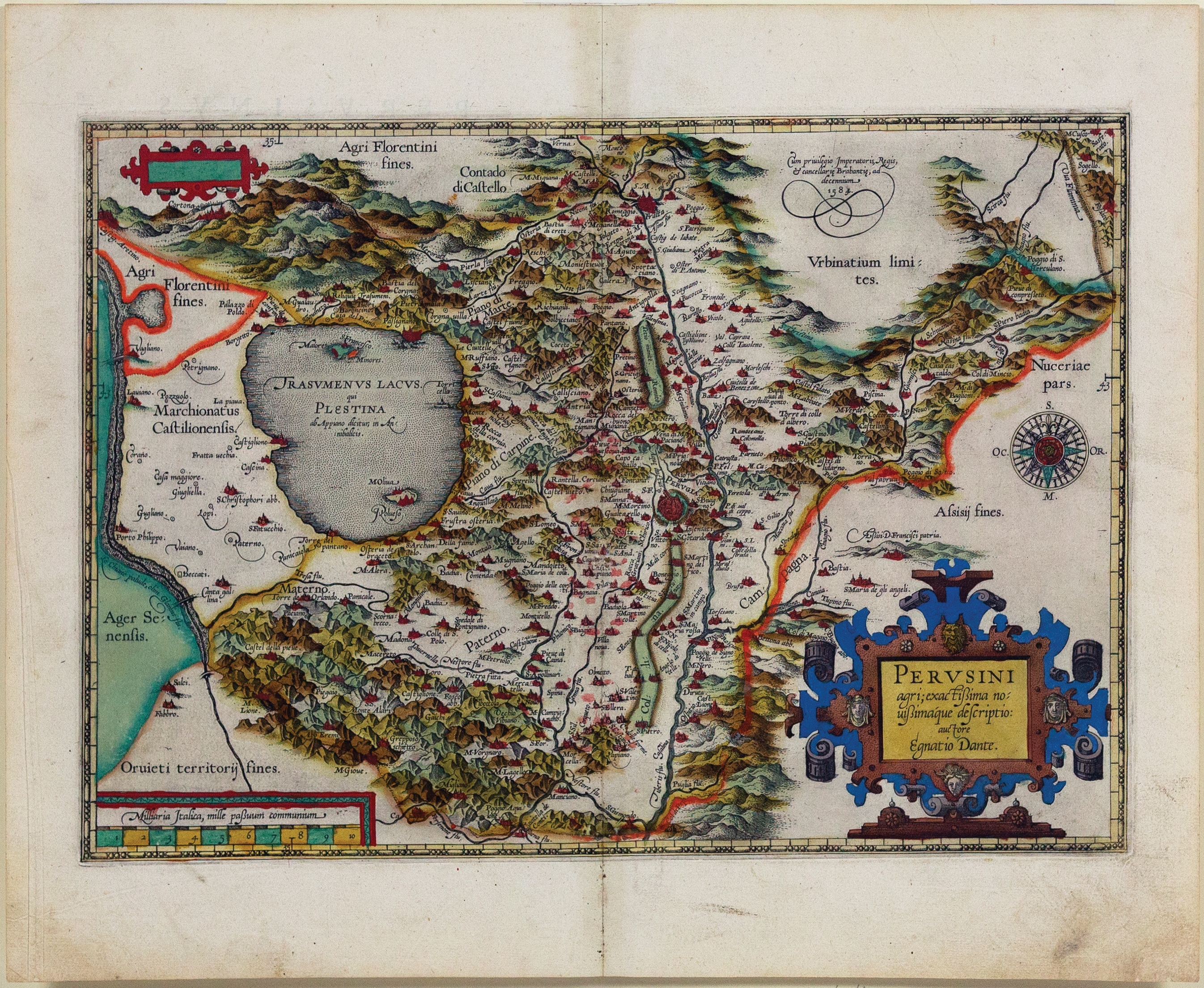 Abraham Ortelius | Ortelius Map of Perugia, Italy | MutualArt