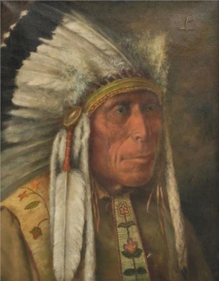 Henry Metzger | Portrait of a tribal chief | MutualArt