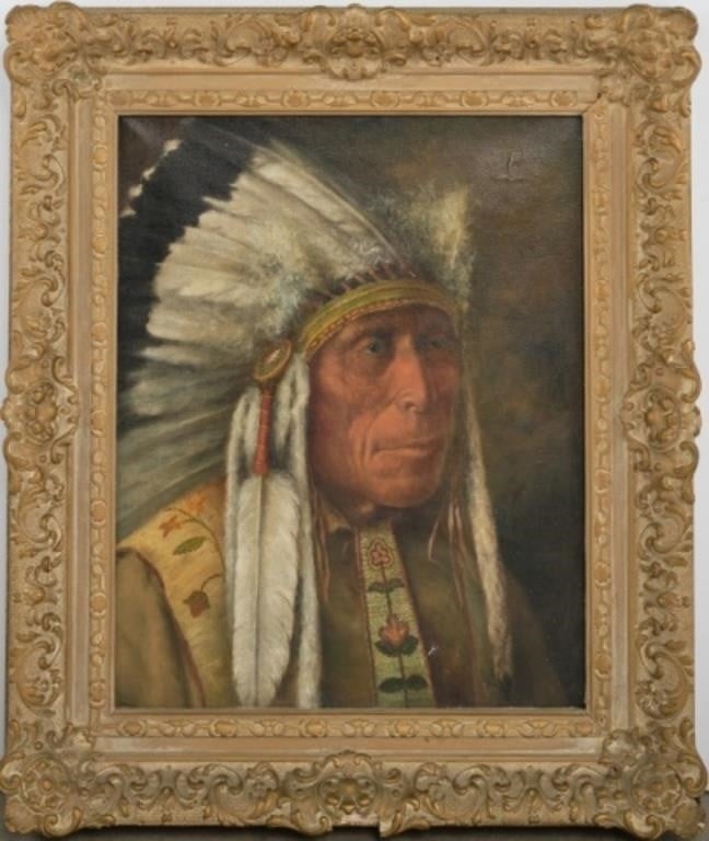 Henry Metzger | Portrait of a tribal chief | MutualArt