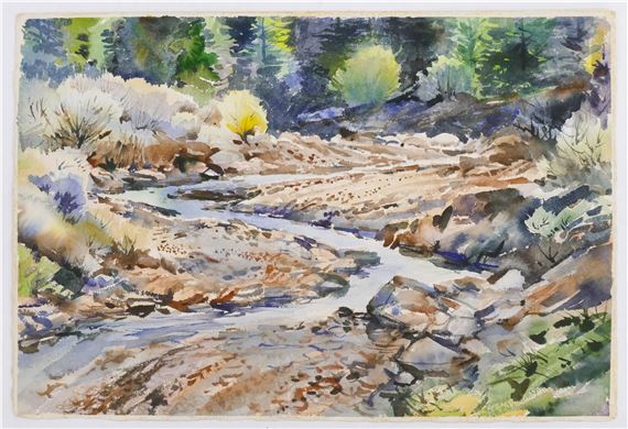 Stephen Naegle | Stephen Naegle ''Stream in Midsummer'' 1965 Watercolor ...
