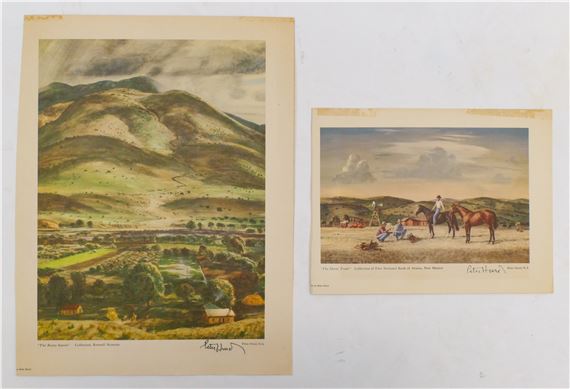 Peter Hurd | 2pc Peter Hurd Signed Lithographs Largest 14.5'' x 11 ...