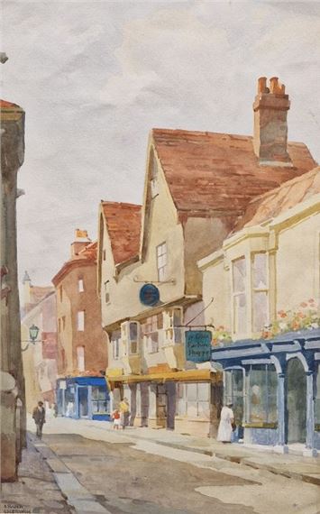 Frank Sherwin | Early 20th century street scene with figures (Early ...