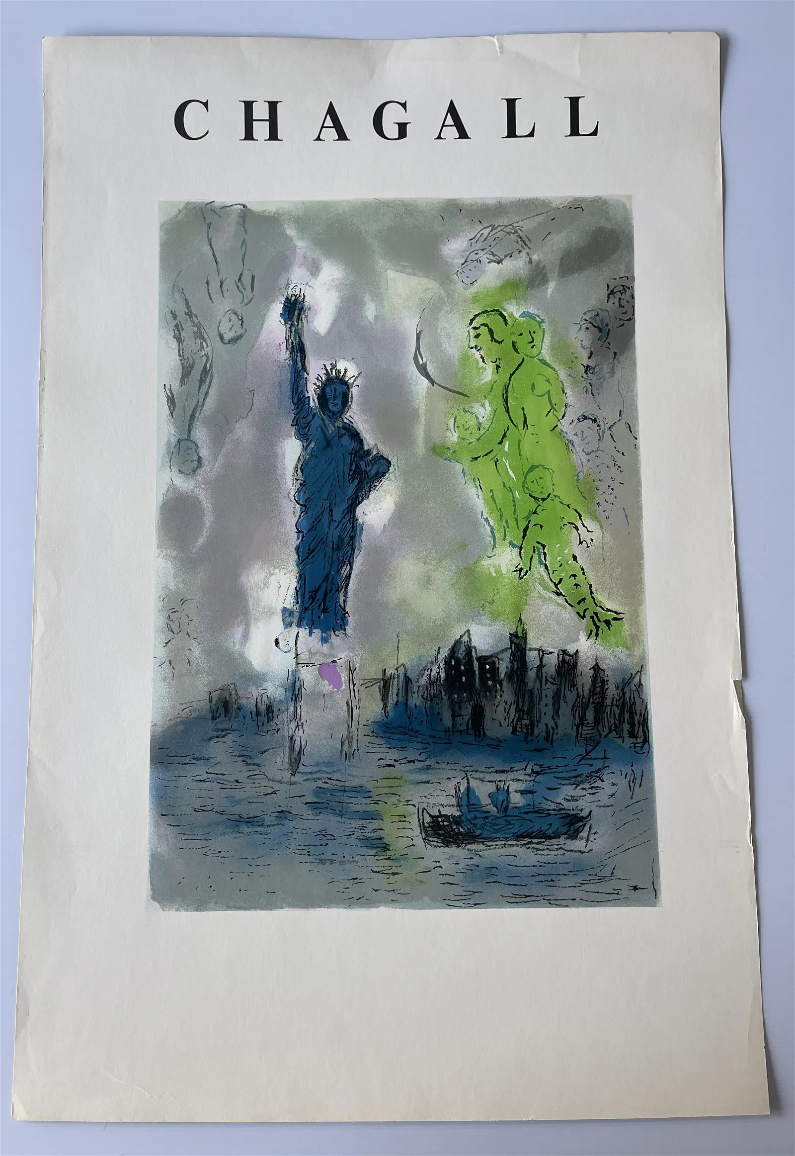 Marc Chagall | STATUE OF LIBERTY EXHIBITION PRINT 1982 NEW YORK ART ...