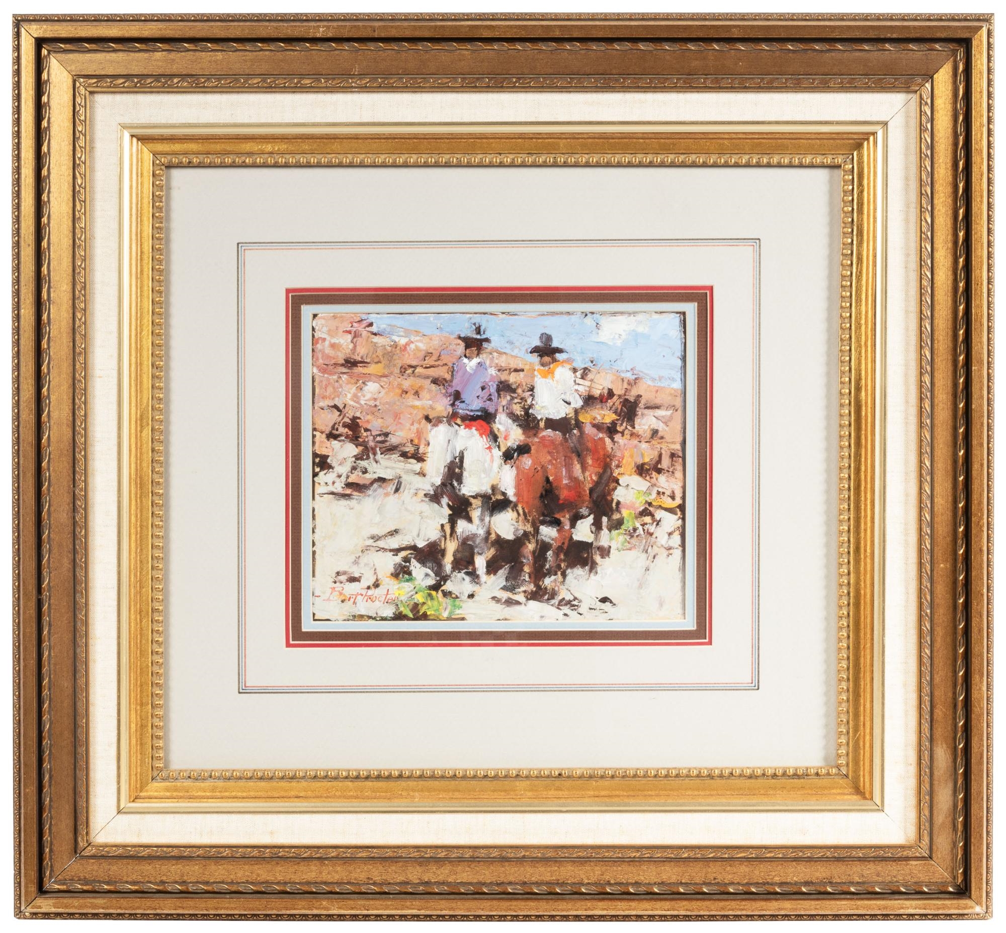 Burt Proctor | Two horseback riders in a desert landscape (1950 - 1980 ...