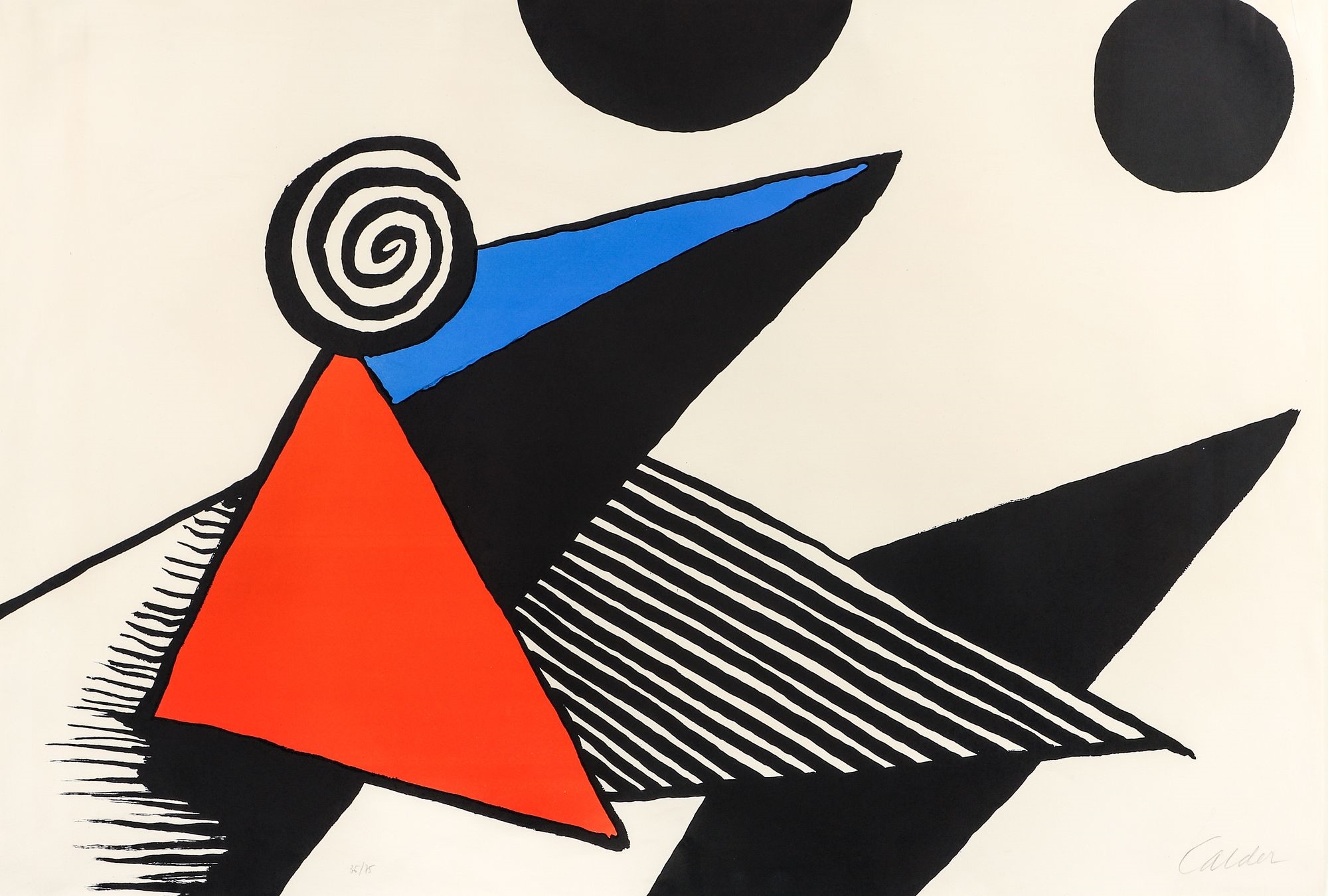 Alexander Calder | Bonnet Phrygien et Barres de Feu [aka Spiral and Red ...