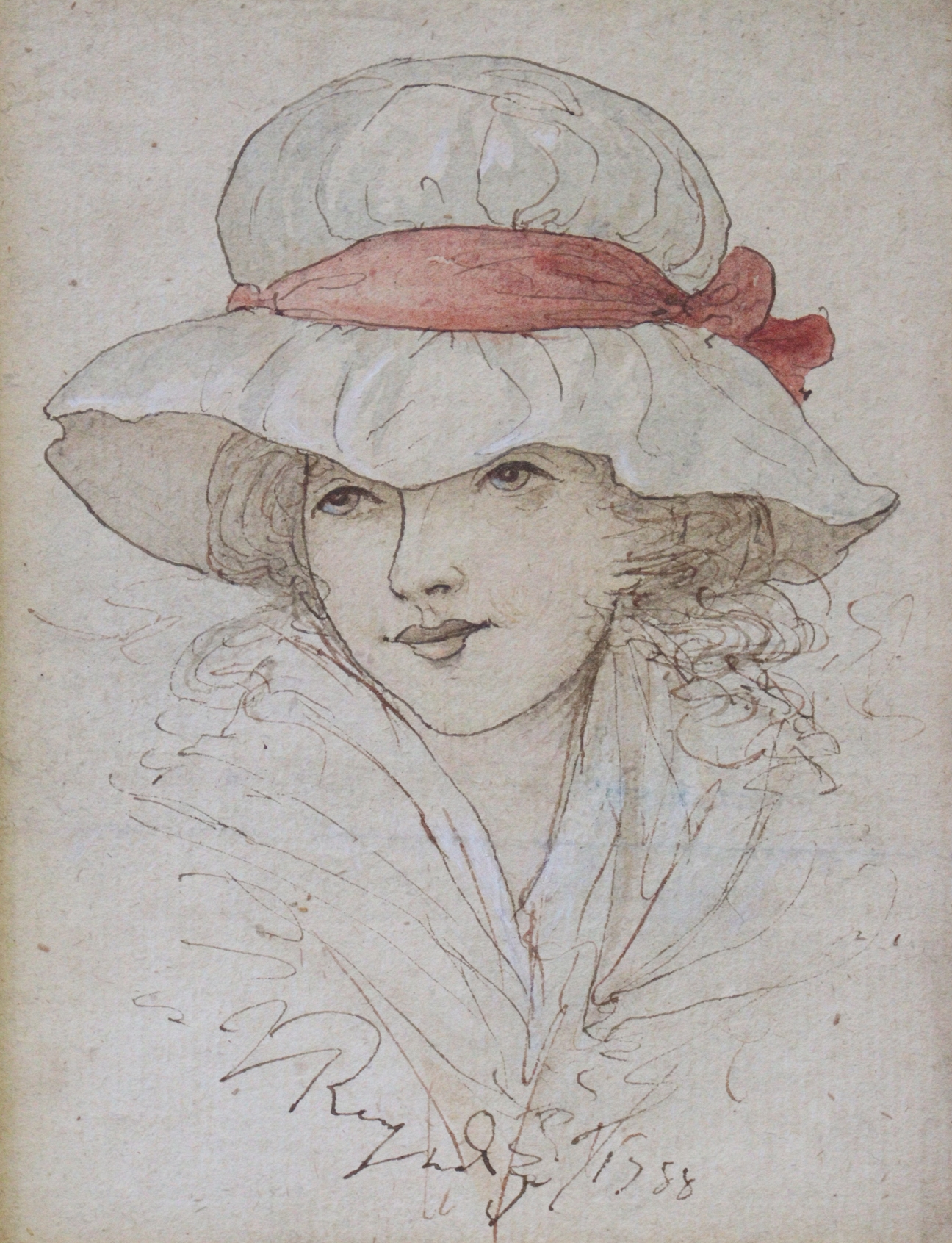 Sir Joshua Reynolds | A head & shoulders study of a young lady, her ...