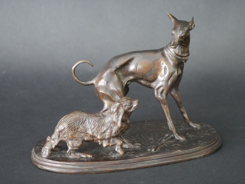 Pierre-Jules Mene | Levrier and King's Charles | MutualArt