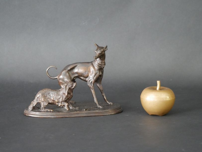 Pierre-Jules Mene | Levrier and King's Charles | MutualArt