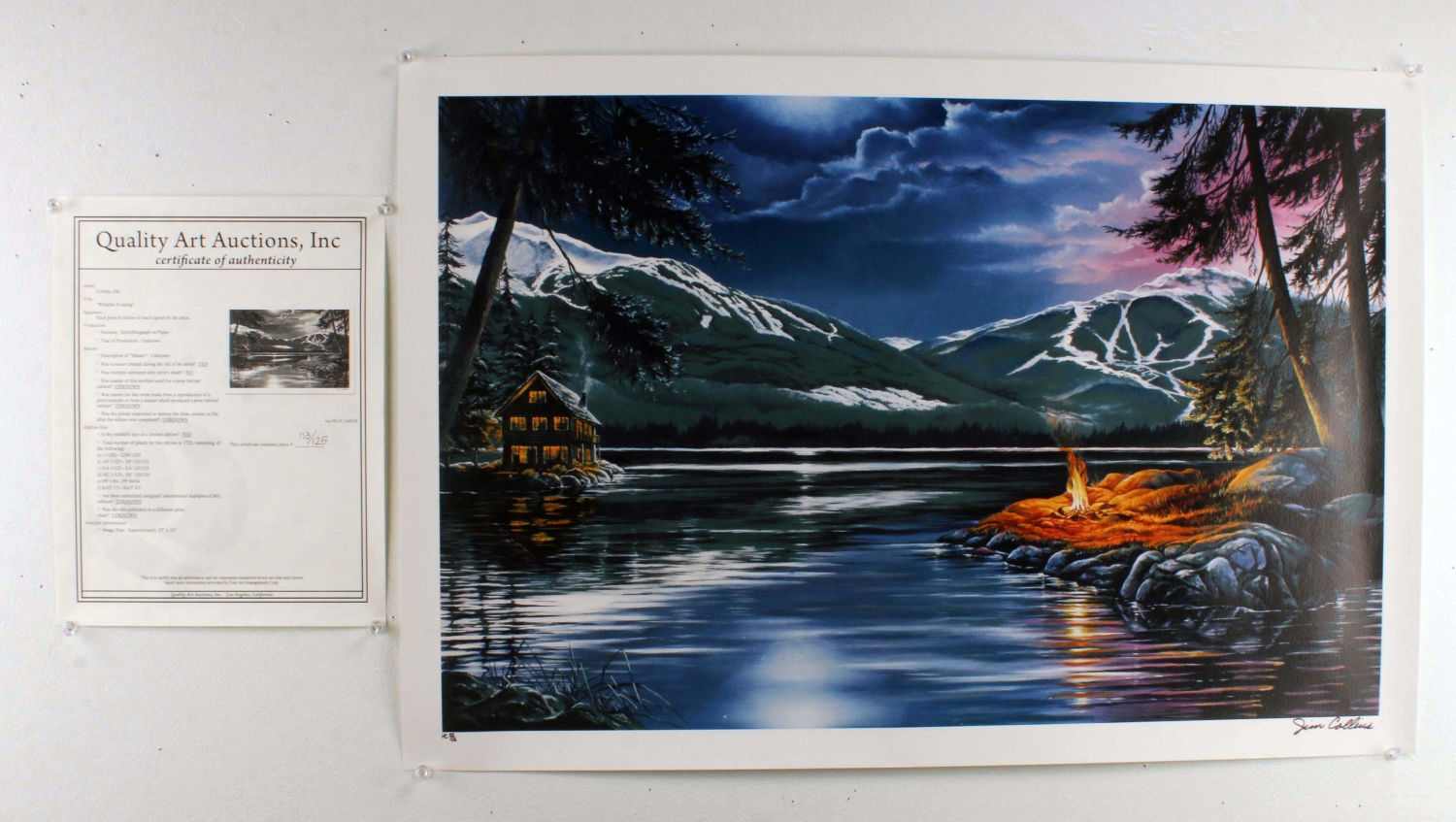 Jim Lee Collins | WHISTLER EVENING BY JIM COLLINS SN SERIOGRAPH COA ...