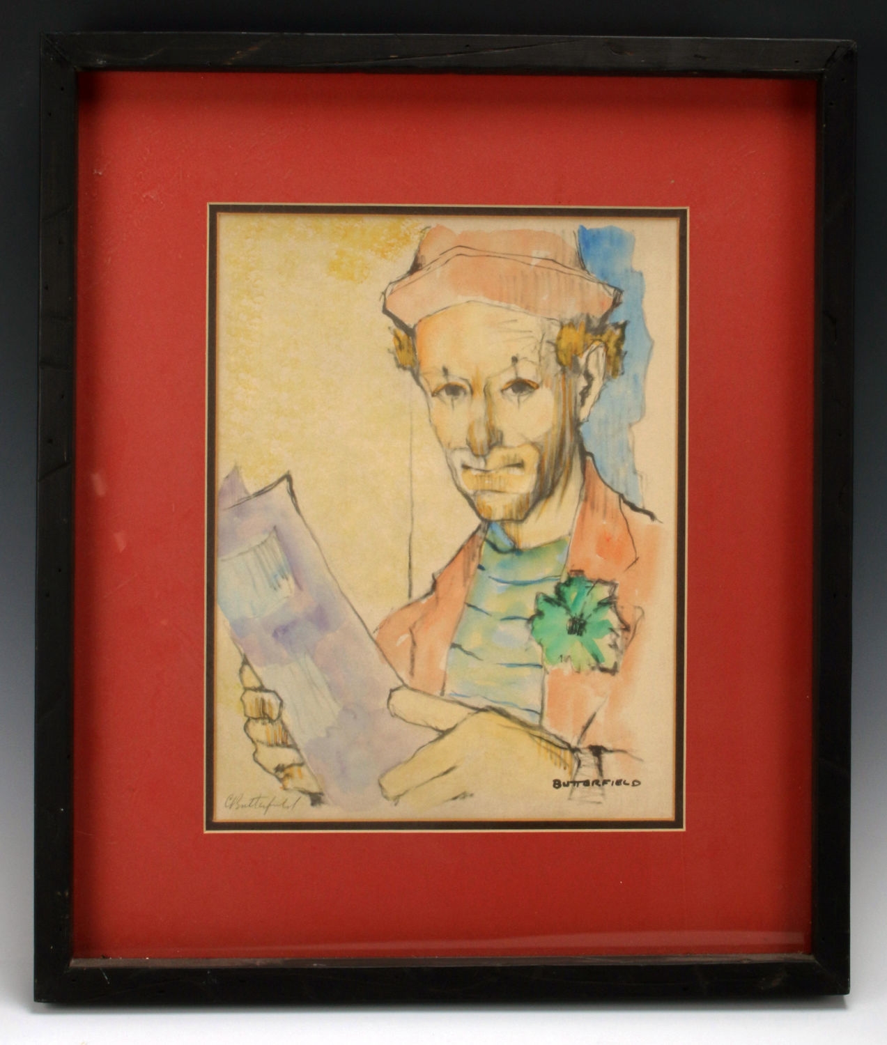 W. Cortland Butterfield | W. CORTLAND BUTTERFIELD CLOWN PAINTING ...