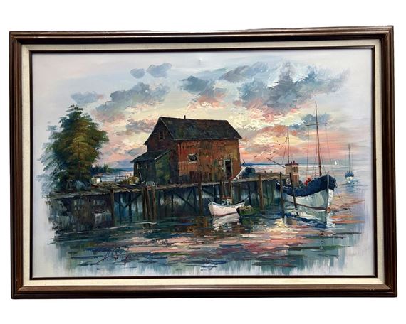 A. Simpson | A boat dock and some sailboats as well as a beautiful and ...