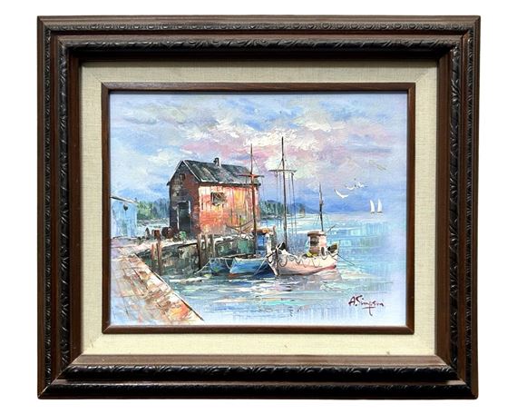 A. Simpson | Boat Landscape | MutualArt