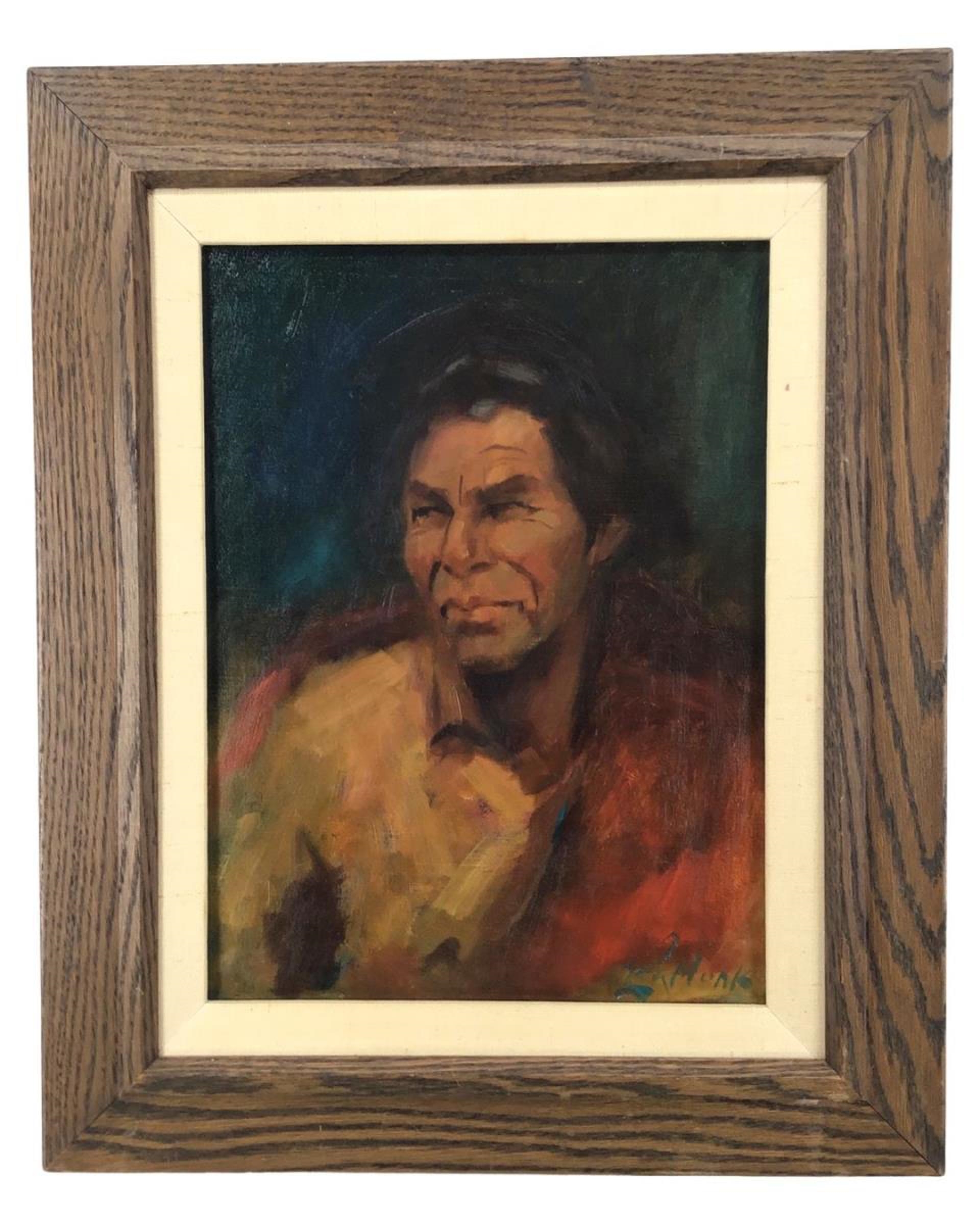 William Frederick Foster | Charles La Monk Indian Portrait Oil Painting ...