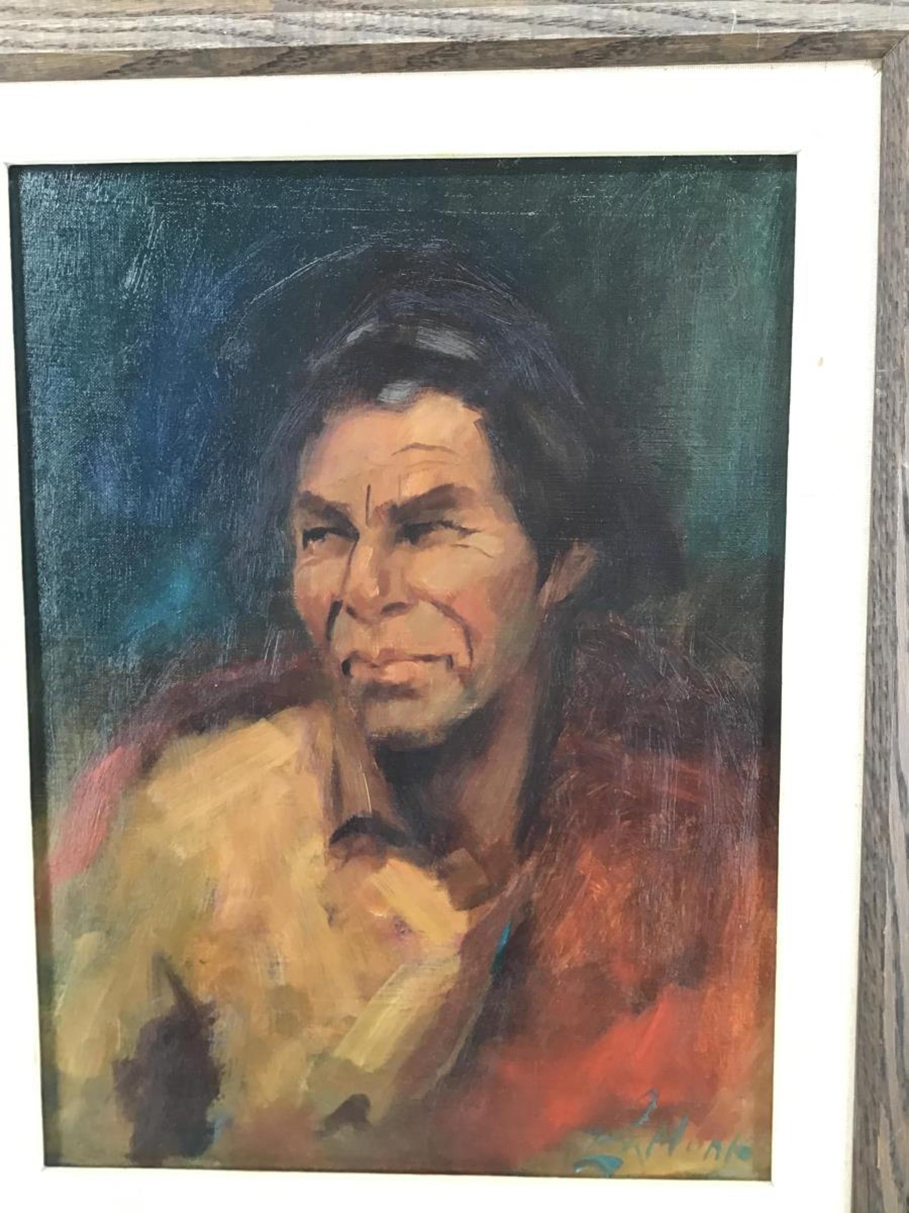 William Frederick Foster | Charles La Monk Indian Portrait Oil Painting ...