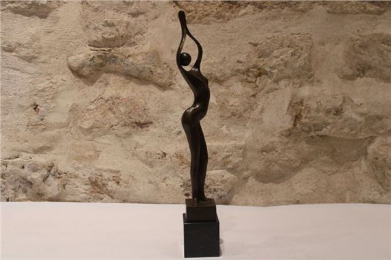 Milo Martin | Stylized woman with hands above her head | MutualArt