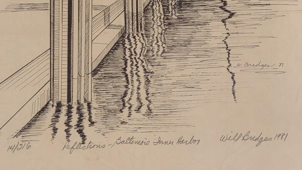William Bridges | Will Bridges Signed Baltimore Inner Harbor Print ...