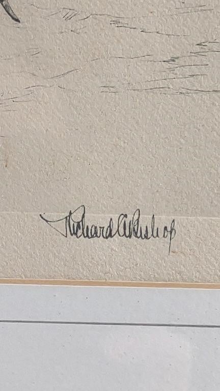 Richard Bishop | Richard E Bishop Repro Waterfowl Etching | MutualArt
