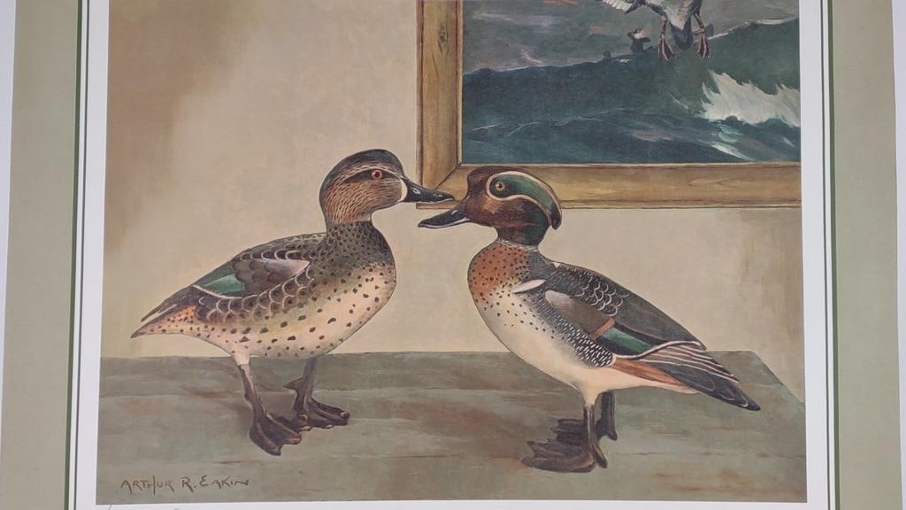 Arthur R Eakin | Lem Ward & Arthur Eakin Signed Decoy Print (1936 ...