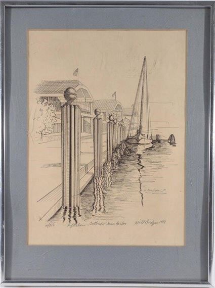William Bridges | Will Bridges Signed Baltimore Inner Harbor Print ...