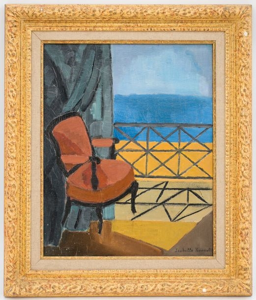 Isabelle Rouault | The pink armchair on the balcony | MutualArt