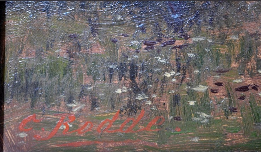 Carl Gustav Rodde | Méditation italienne au bord du lac au coucher du ...