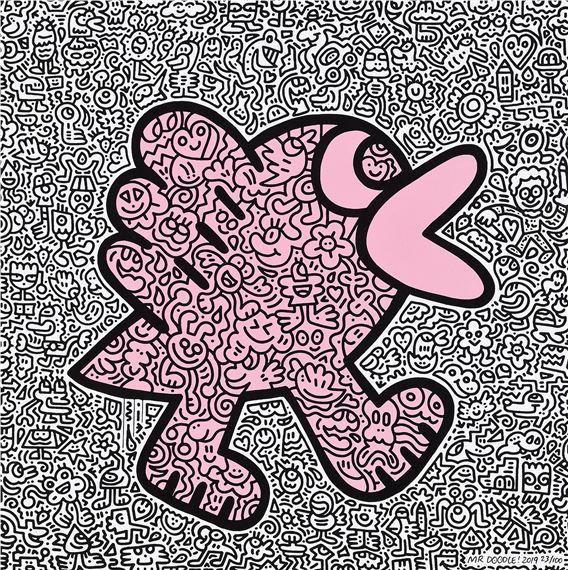 Mr. Doodle | Pink Bird (2019) | MutualArt