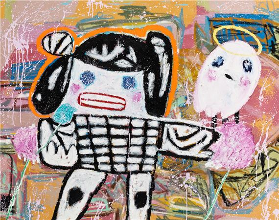 Adam Handler | Anna Girl with Angel Ghost (2020) | MutualArt