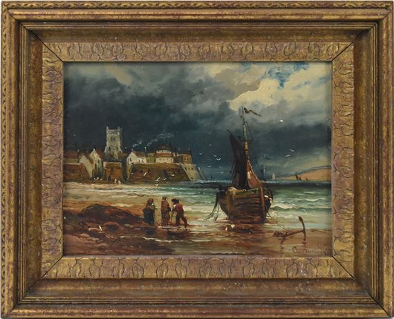 Clarence Roe | Coastal harbour scene | MutualArt