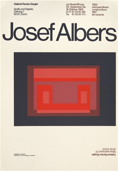 Josef Albers | Gallerie Renee Ziegler Exhibition poster | MutualArt