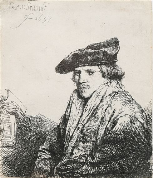 Rembrandt van Rijn | Young Man in a Velvet Cap (1606) | MutualArt