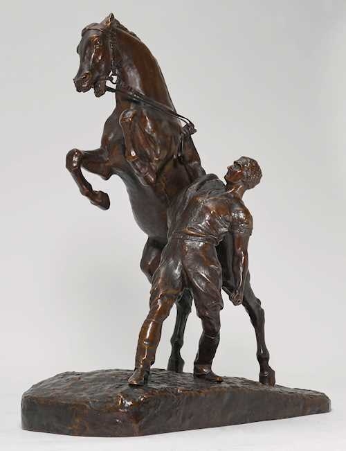 Louis de Monard | Rearing stallion and his trainer | MutualArt